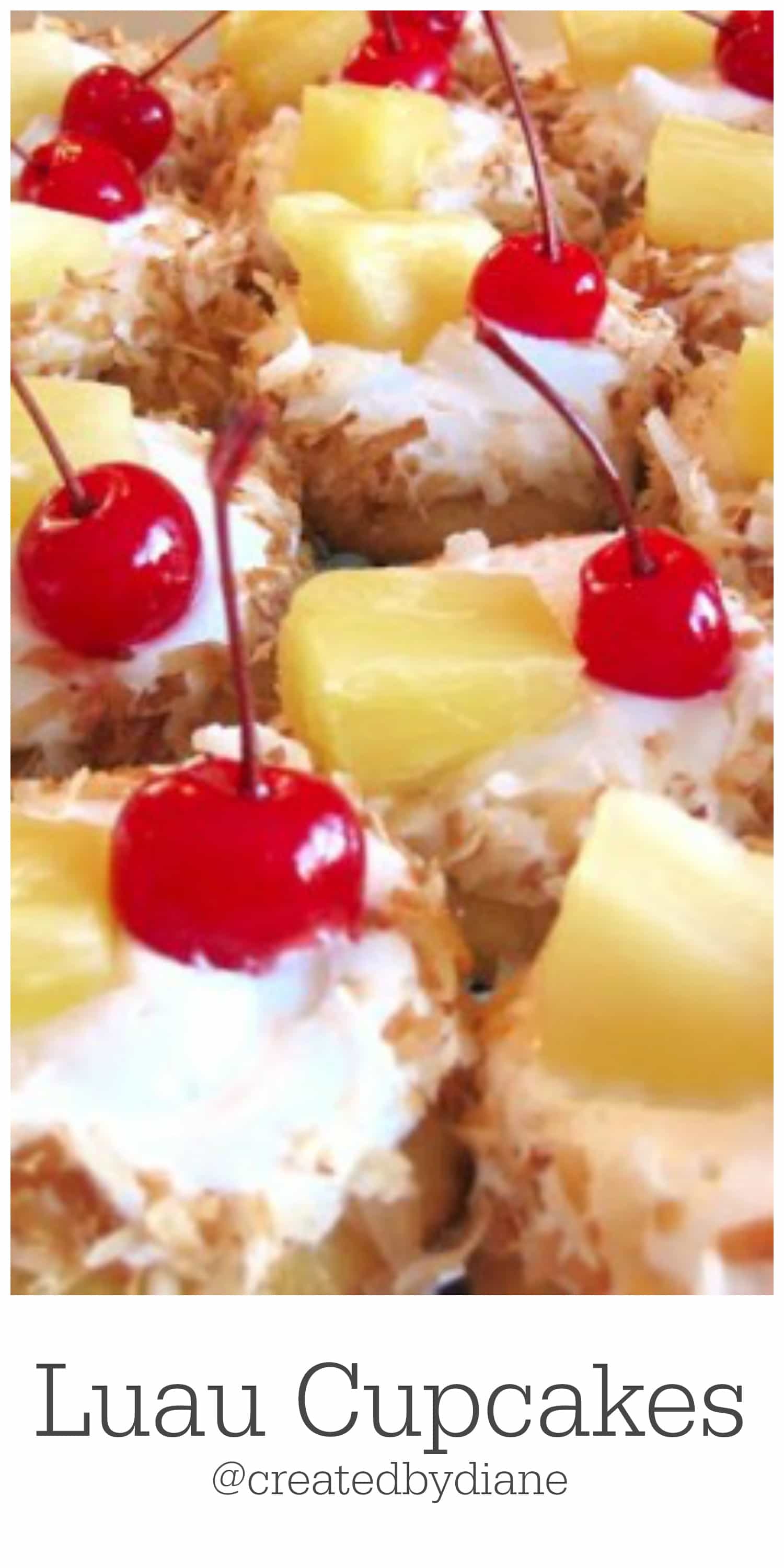 Luau Cupcakes | Created by Diane
