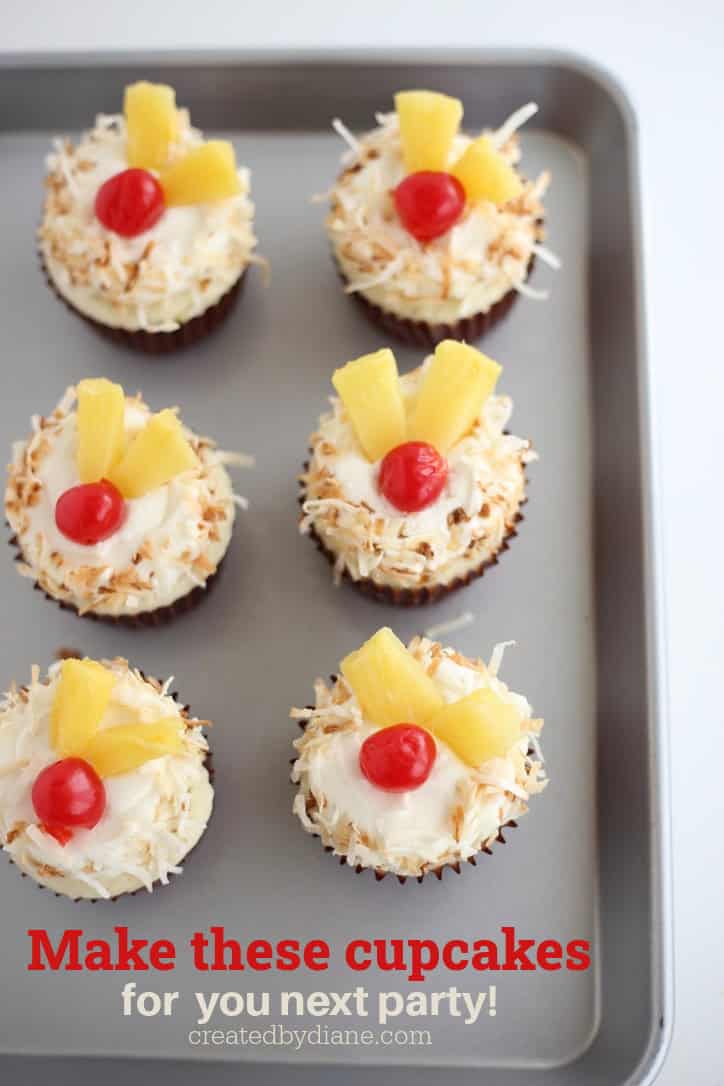 Luau Cupcakes | Created by Diane
