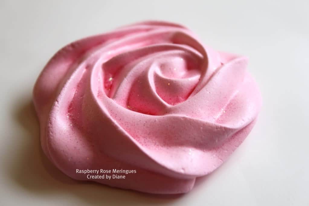 Raspberry Rose Meringue Cookies | Created by Diane