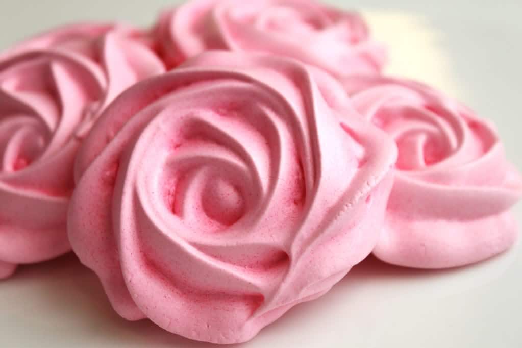 Raspberry Rose Meringue Cookies | Created by Diane