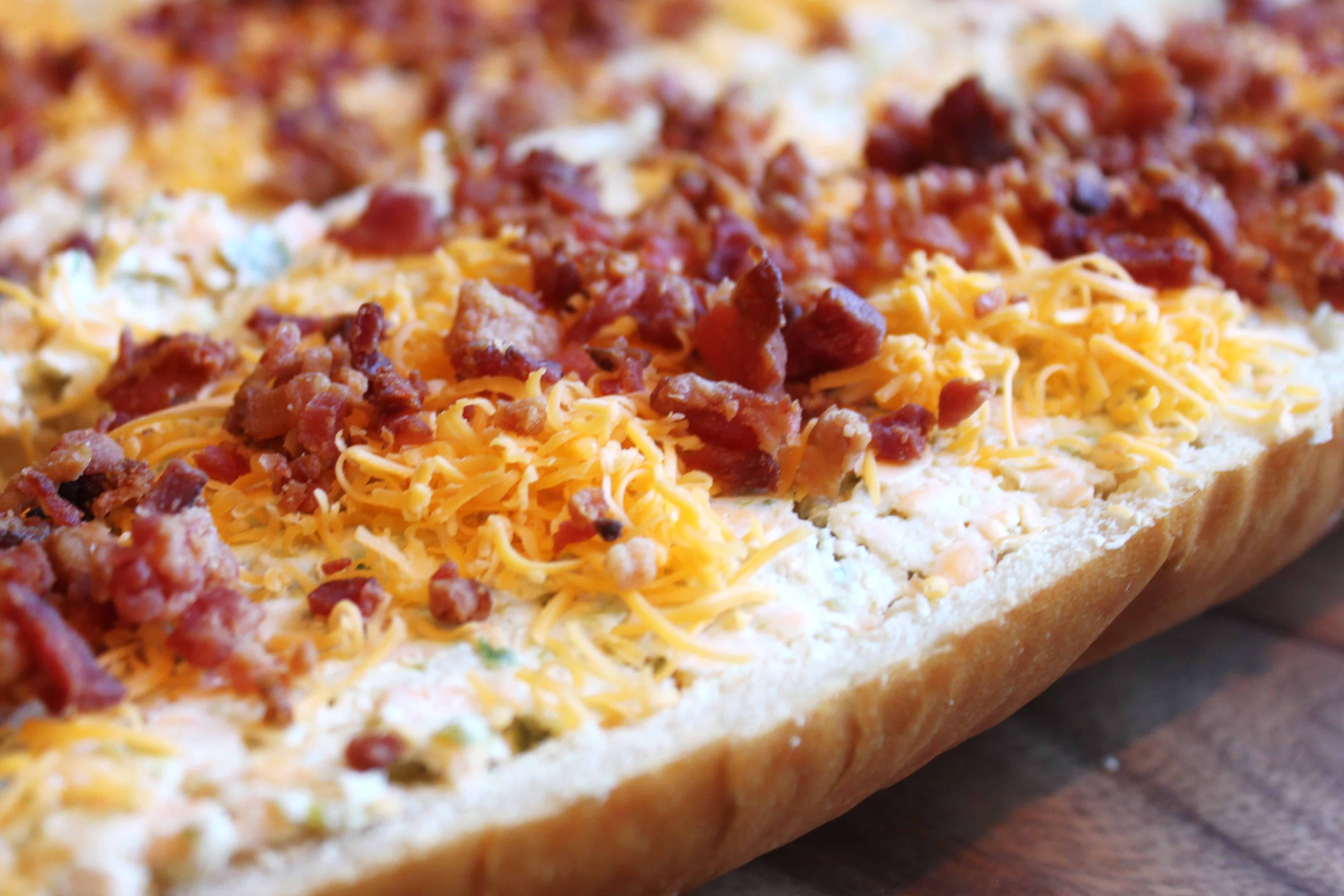 topped with cheese and bacon | Created by Diane