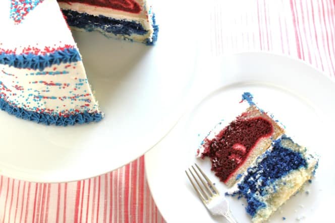 Red, White and Blue Cake | Created by Diane