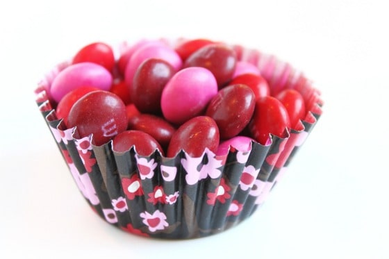 Chocolate Raspberry Cupcakes with Raspberry M&M's | Created by Diane