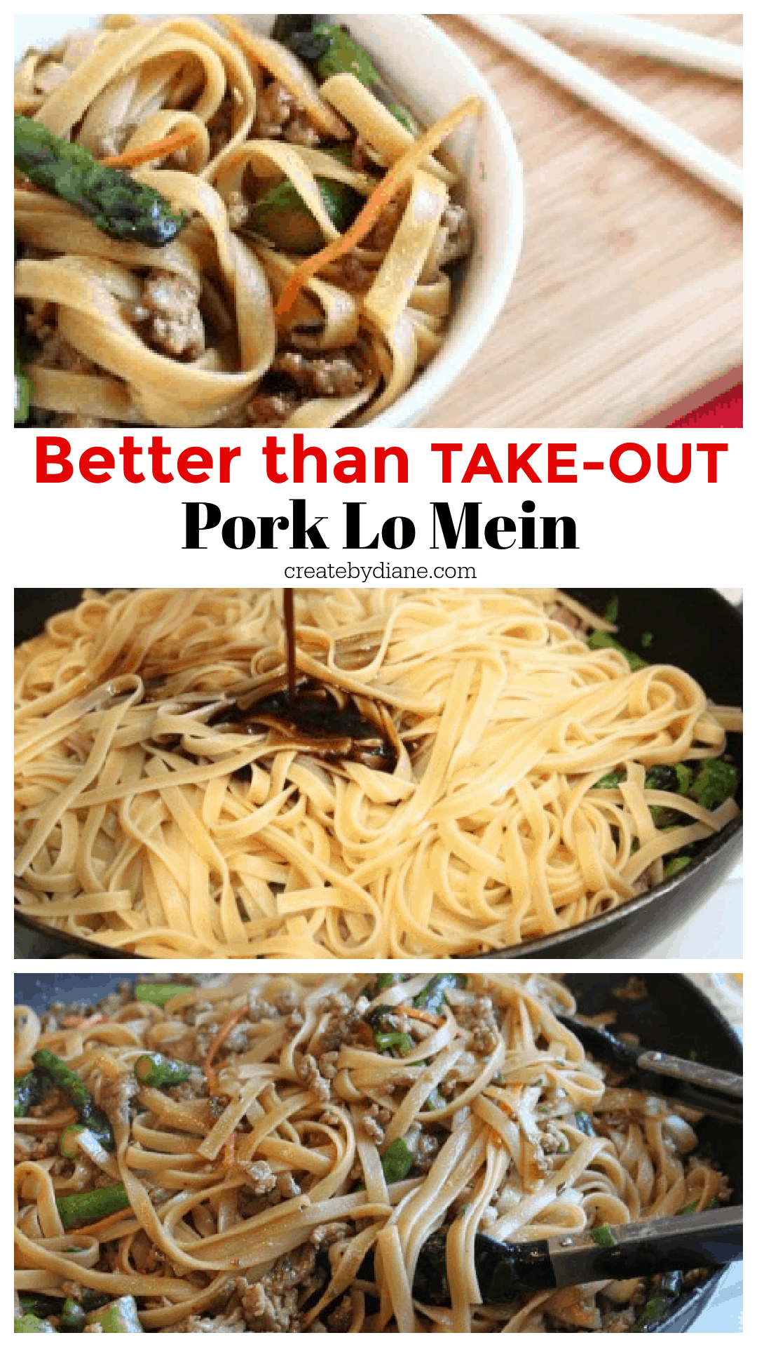 Easy Pork Lo Mein | Created by Diane