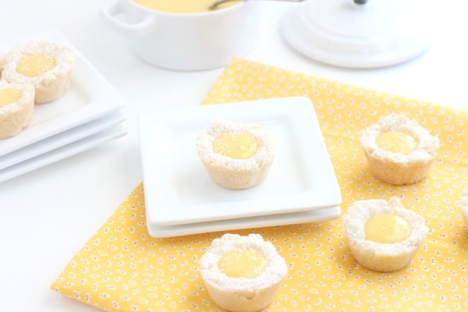 Lemon Shortbread Cookies with Lemon Curd | Created by Diane