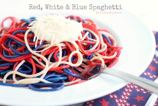 Red White & Blue Spaghetti | Created by Diane