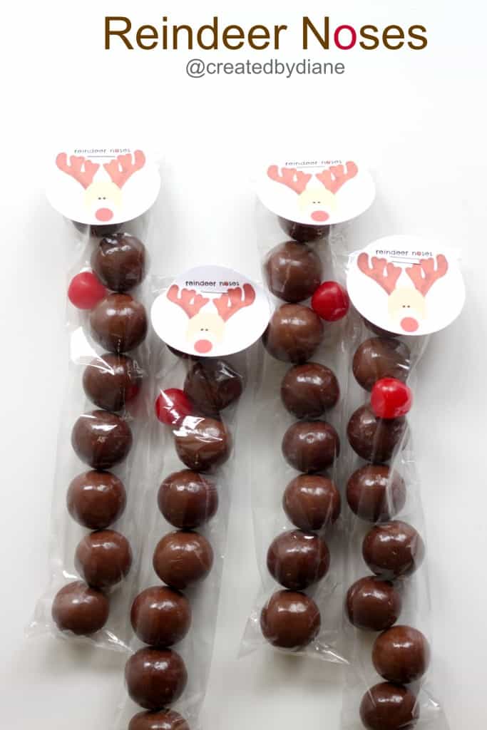 Reindeer Noses (how to and printable) | Created by Diane