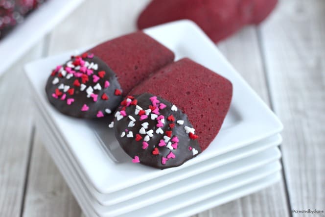Red Velvet Madeleines | Created by Diane