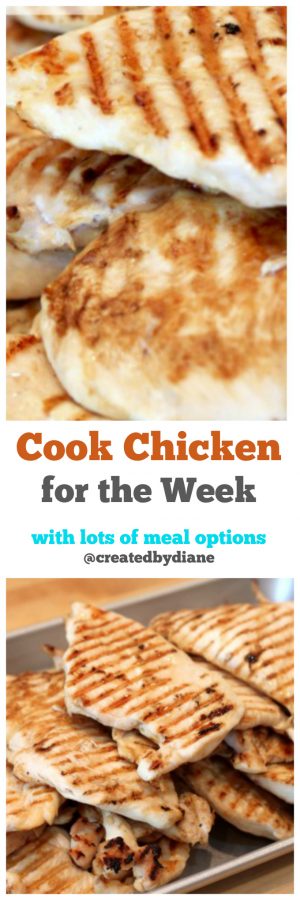 how and why I cook chicken for the week at once | Created by Diane