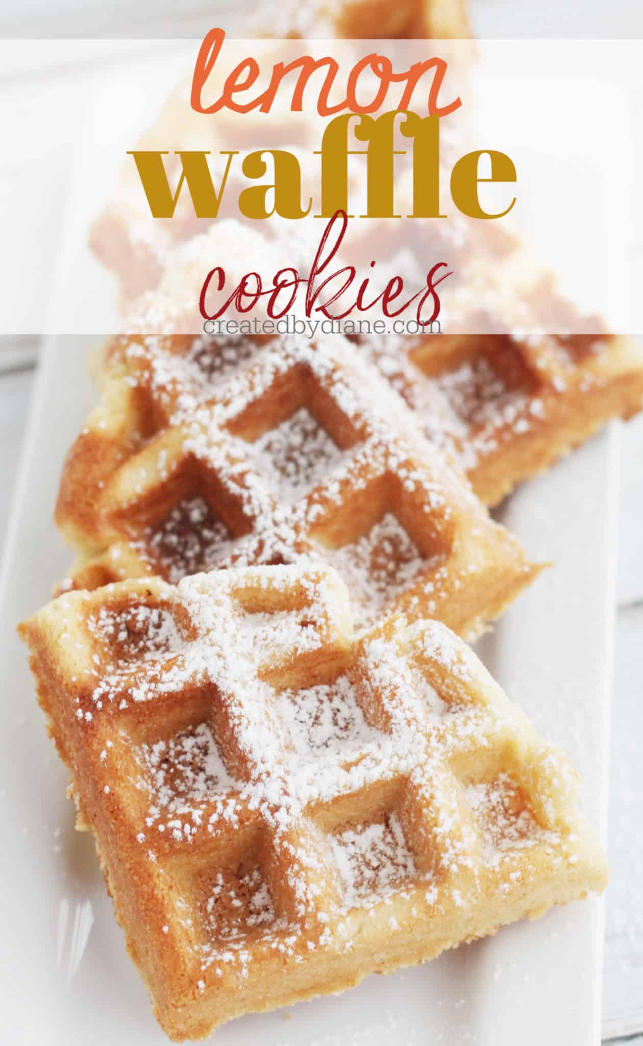 Lemon Waffle Cookies | Created by Diane