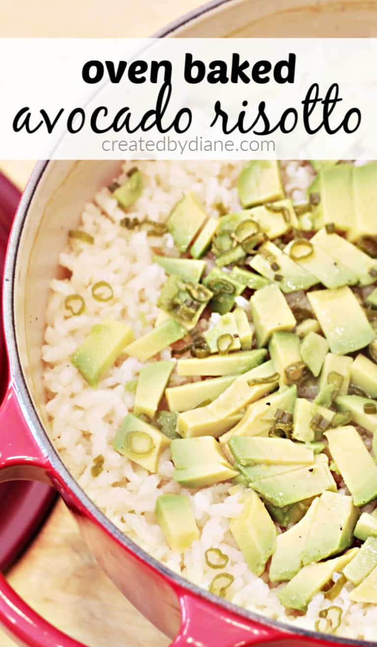 Easy Baked Avocado Risotto Recipe | Created by Diane
