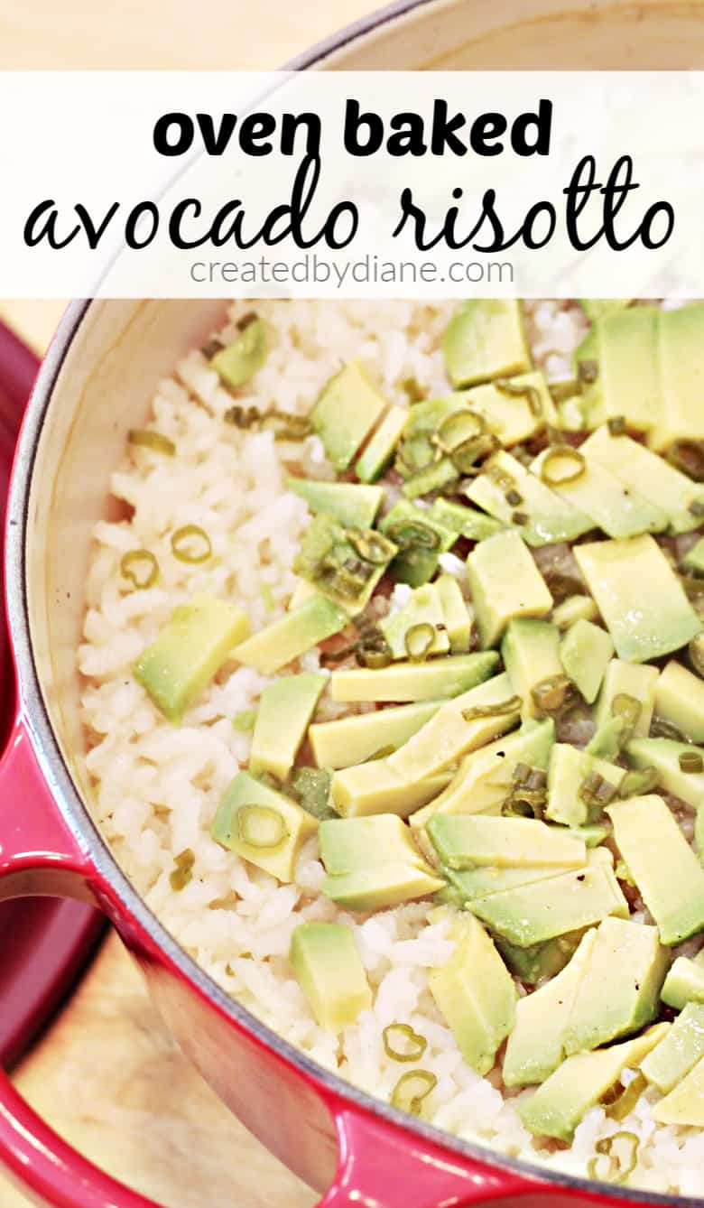 Easy Baked Avocado Risotto Recipe | Created by Diane