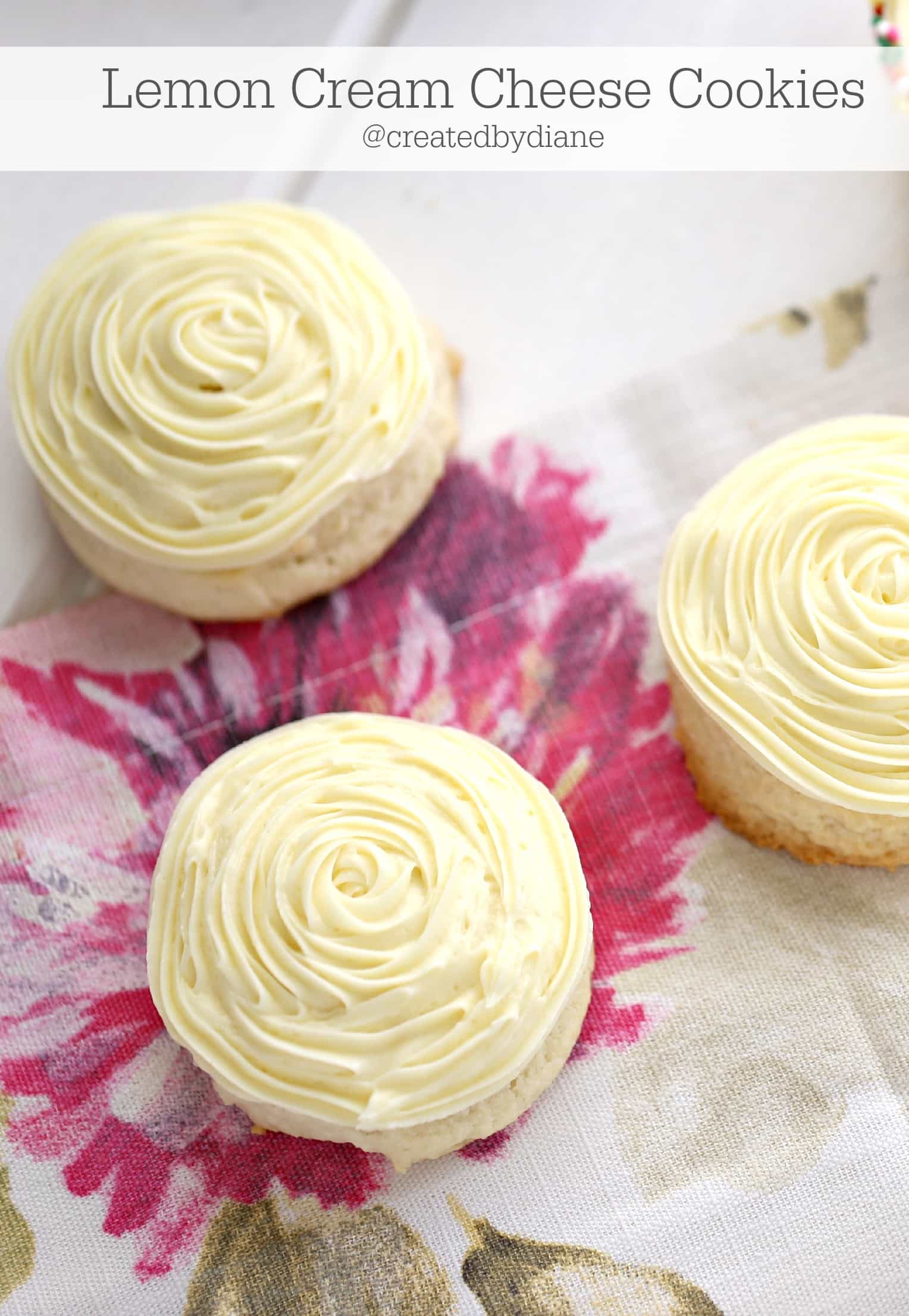 Lemon Cream Cheese Cookies | Created by Diane