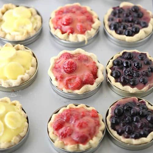 Mini Cream Fruit Pies | Created by Diane