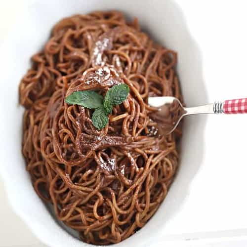 chocolate spaghetti | Created by Diane