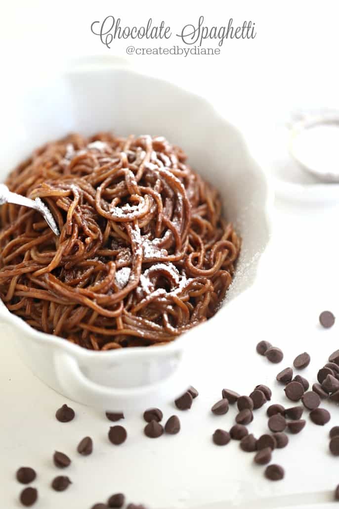 chocolate spaghetti | Created by Diane