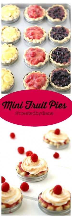 Mini Cream Fruit Pies | Created by Diane