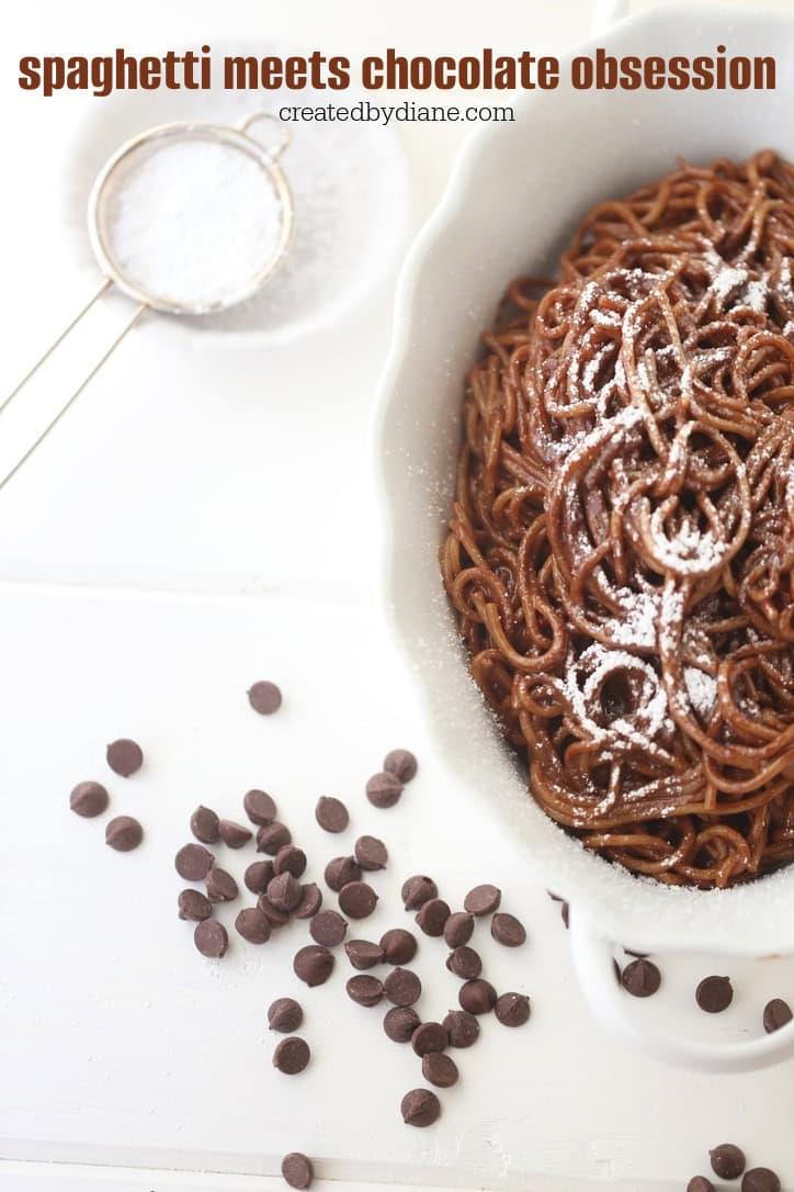 chocolate spaghetti | Created by Diane