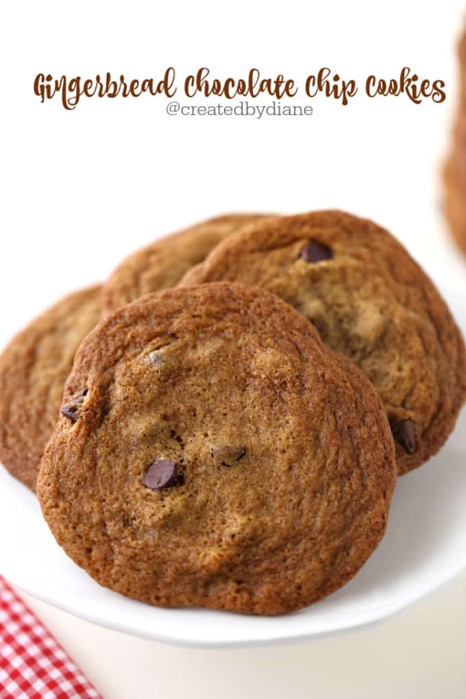 gingerbread chocolate chip cookies | Created by Diane