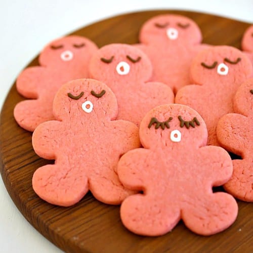 pink peppermint cut out cookies | Created by Diane