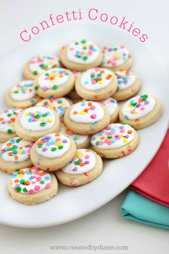 coconut confetti sugar cookies | Created by Diane