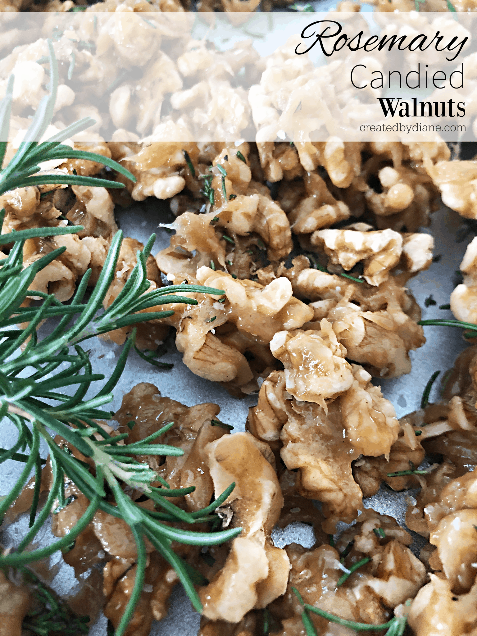 rosemary candied walnuts | Created by Diane