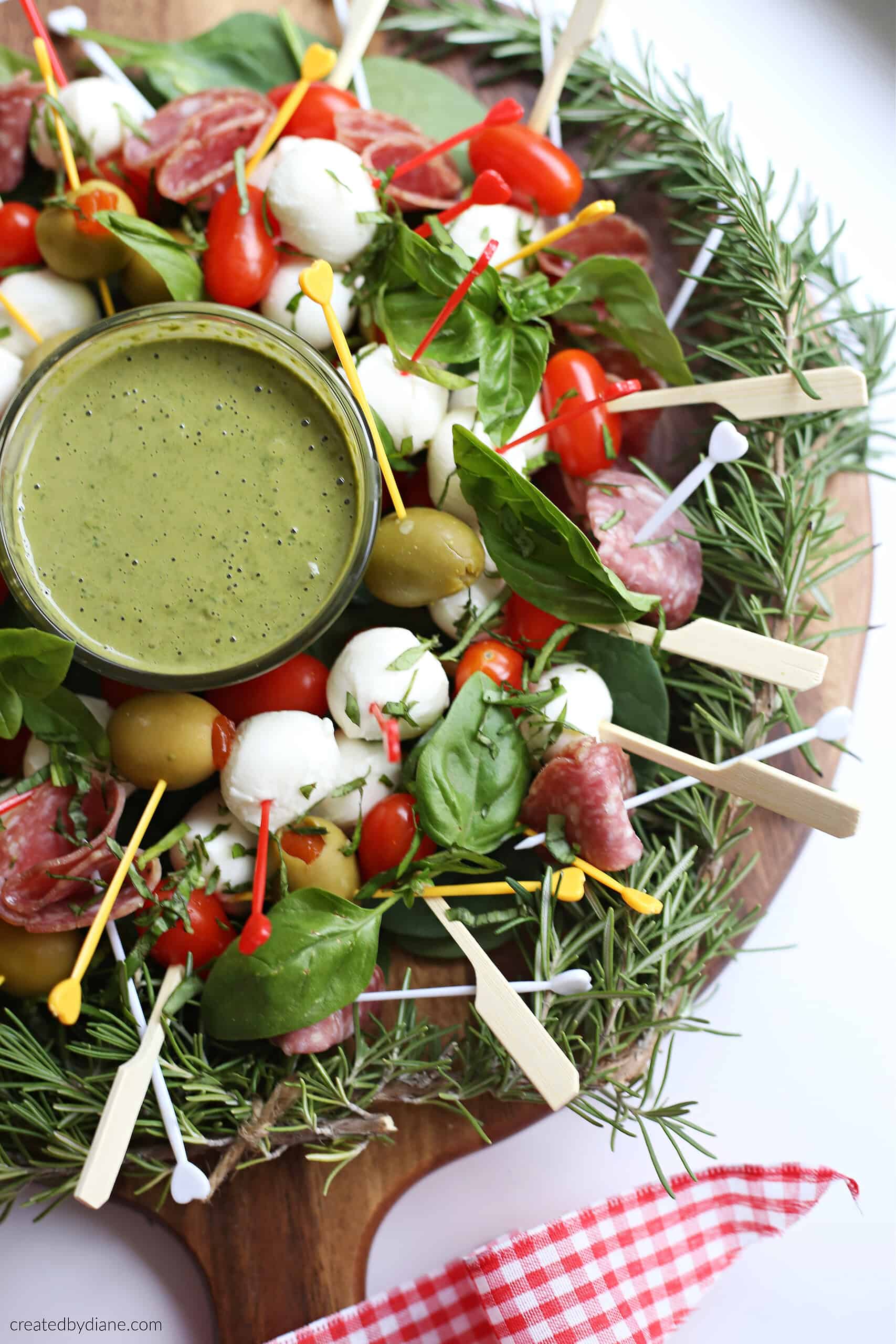 caprese with balsamic aioli | Created by Diane