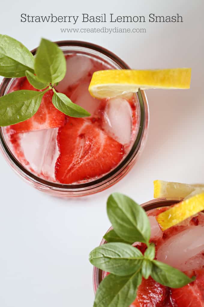 Strawberry Basil Lemon Smash | Created by Diane