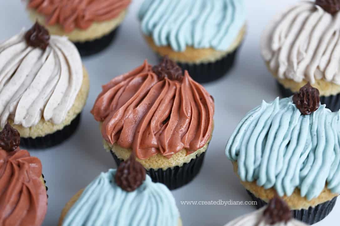 Cinnamon Cream Cheese Frosted Cupcakes | Created by Diane