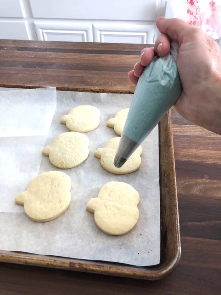 Frosting Piped Sugar Cookies | Created by Diane