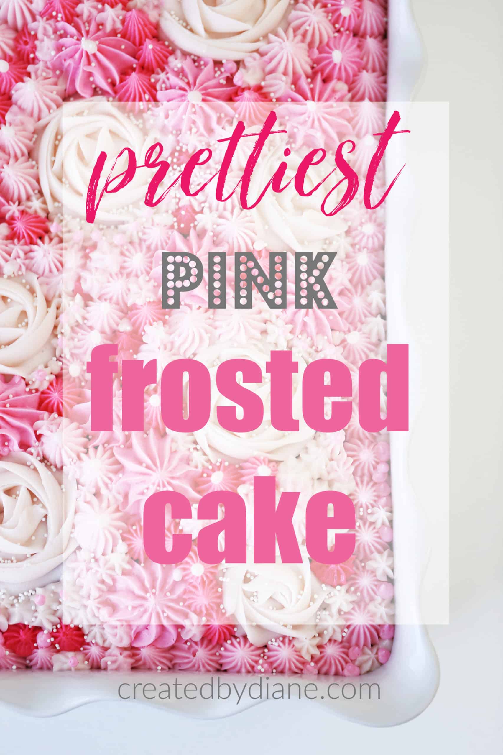Pink Frosting Chocolate Cake | Created by Diane