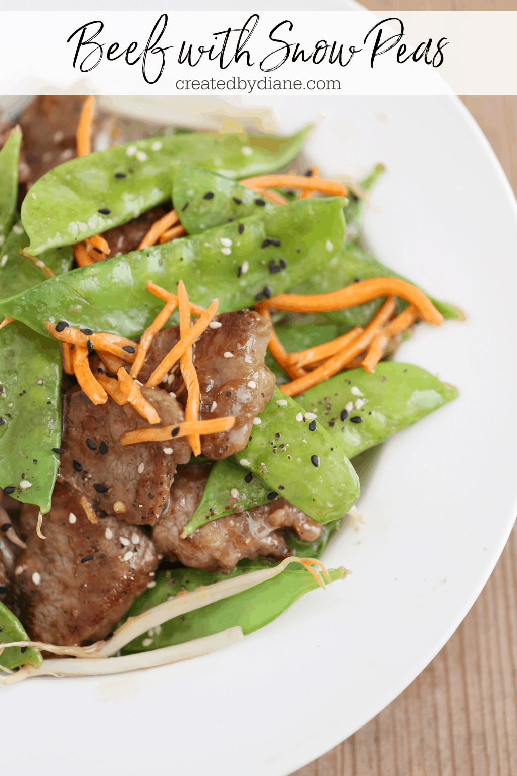 Beef with Snow Peas | Created by Diane
