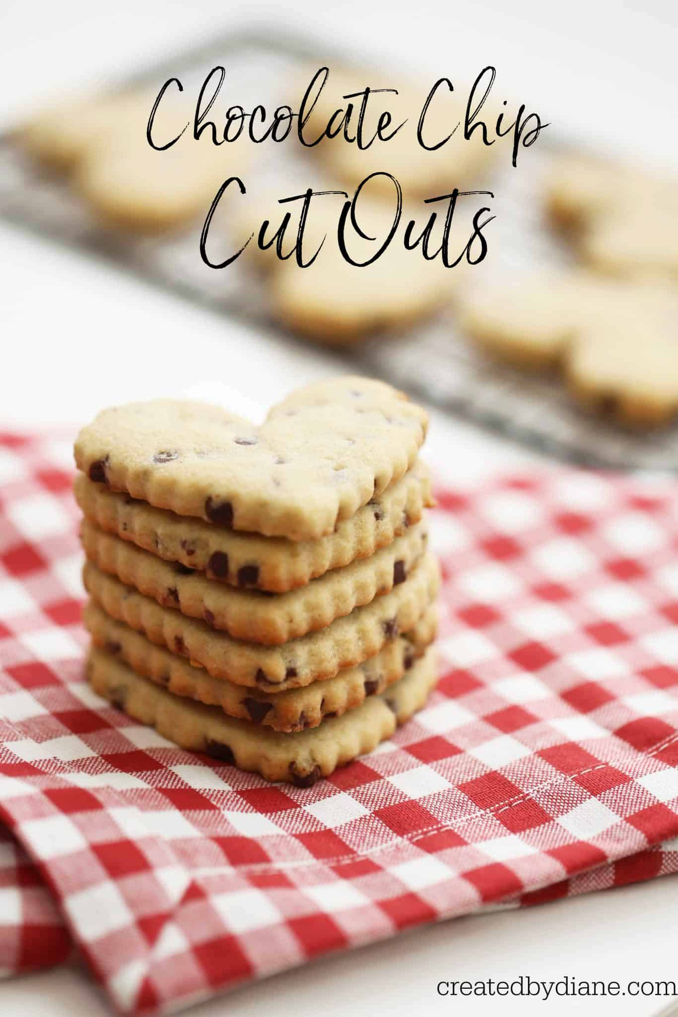 Mini Chocolate Chip Cut Out Cookies | Created by Diane