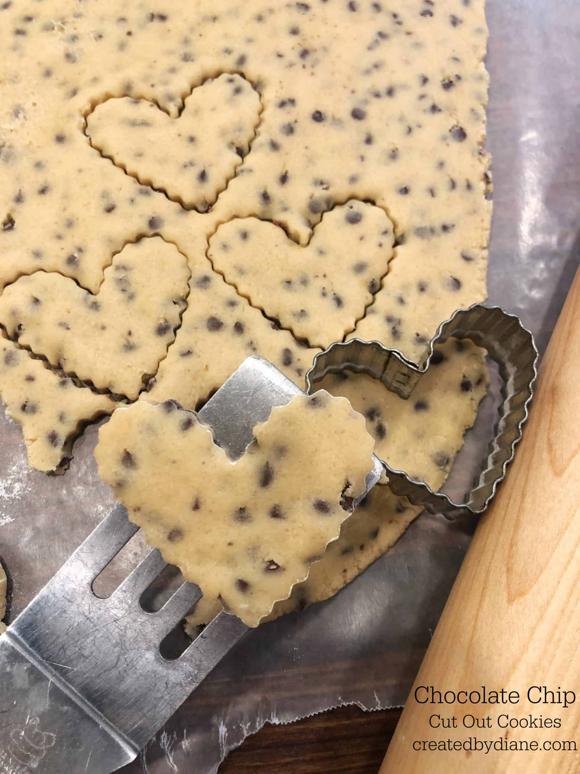 Mini Chocolate Chip Cut Out Cookies | Created by Diane