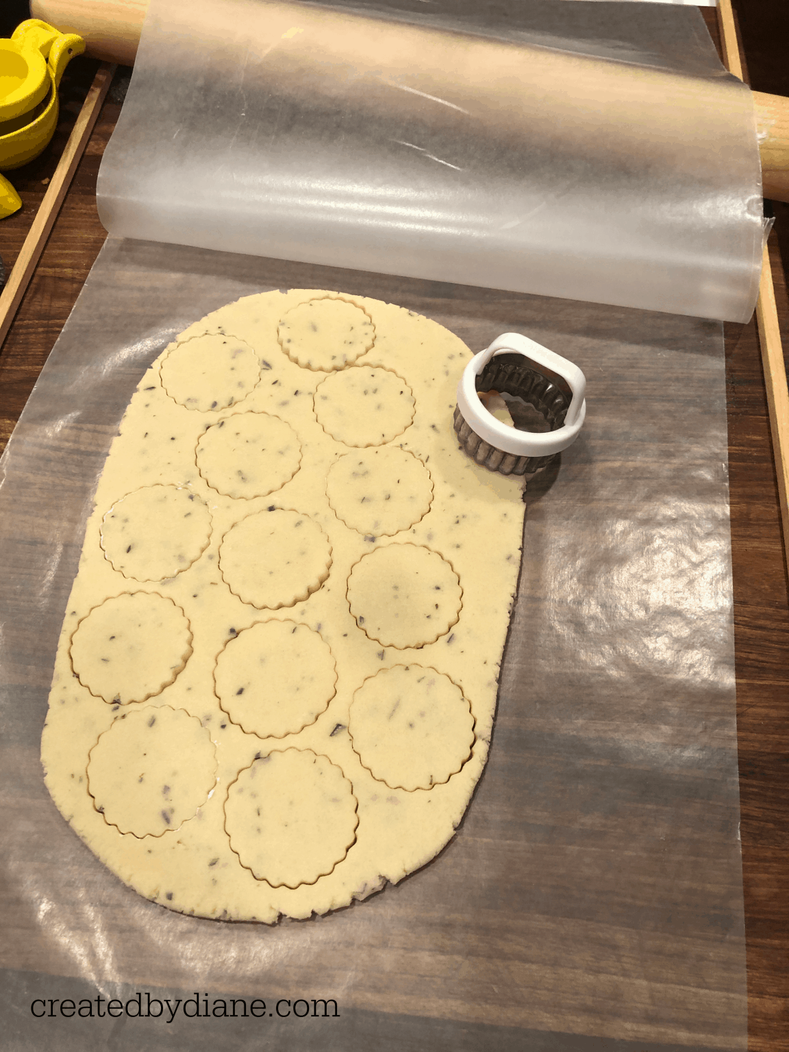 Lemon Rosemary Shortbread Cookies | Created by Diane