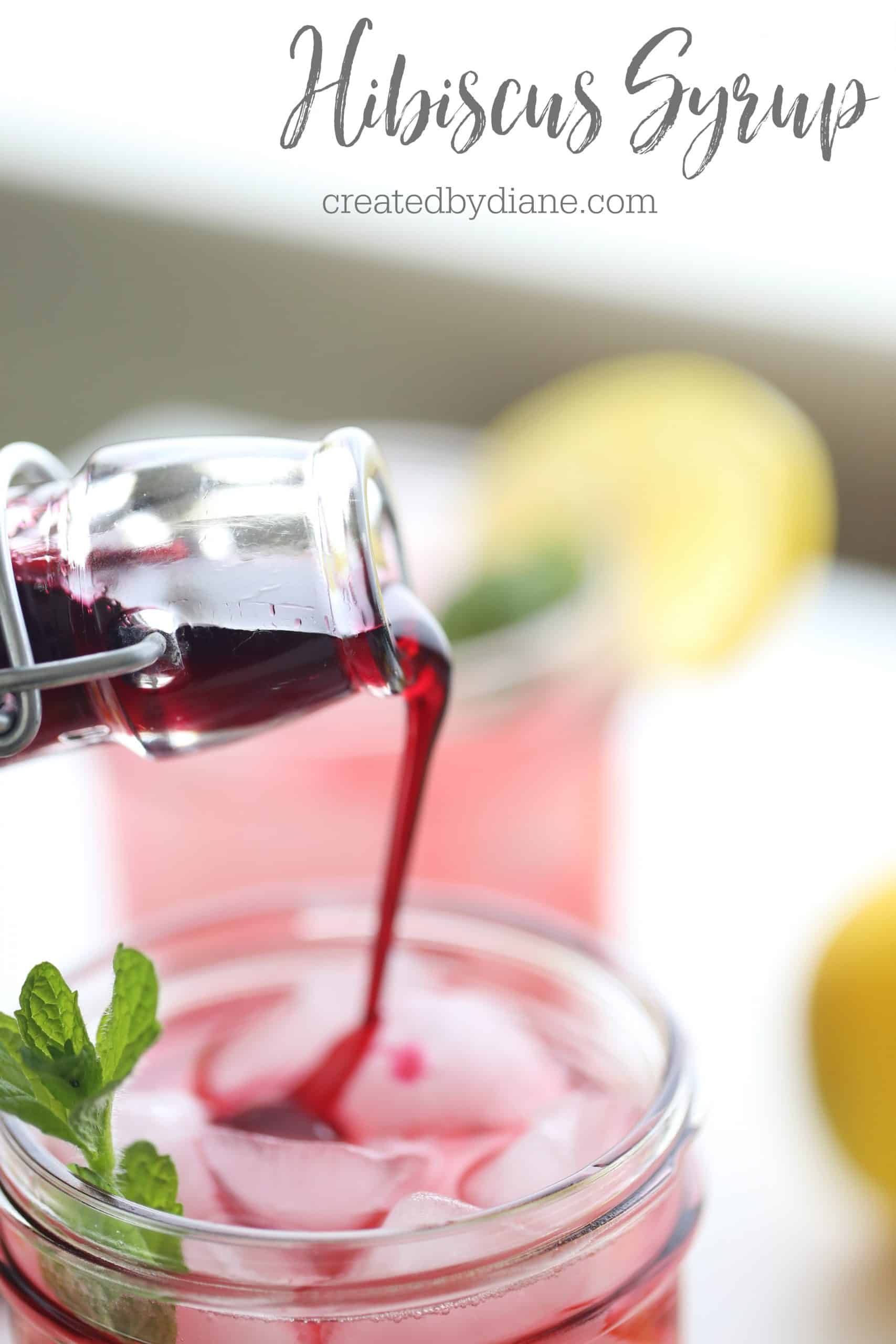 How to Make Hibiscus Syrup, for all types of drinks | Created by Diane