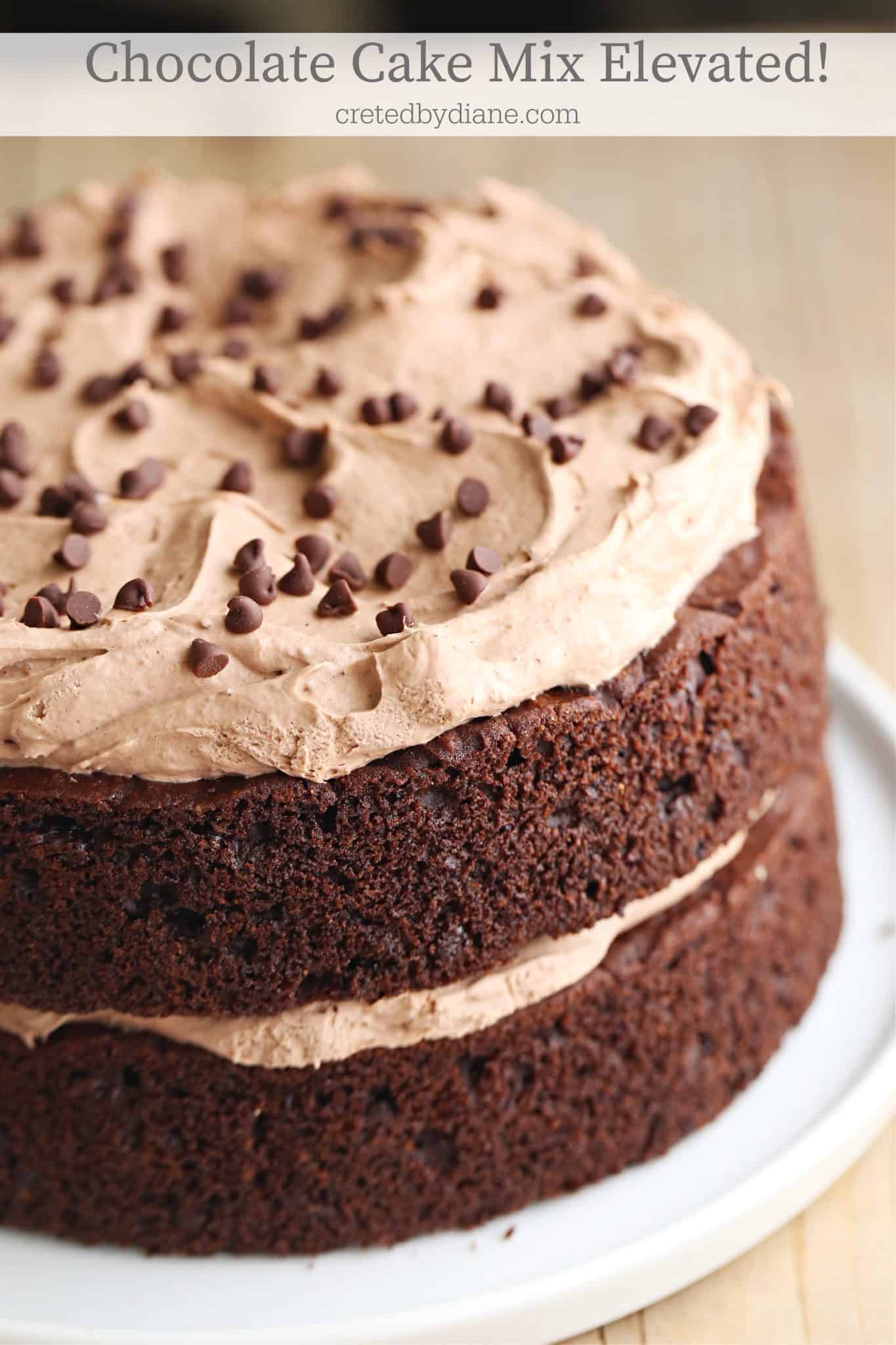 Chocolate Cake Mix- 2 layer cake | Created by Diane