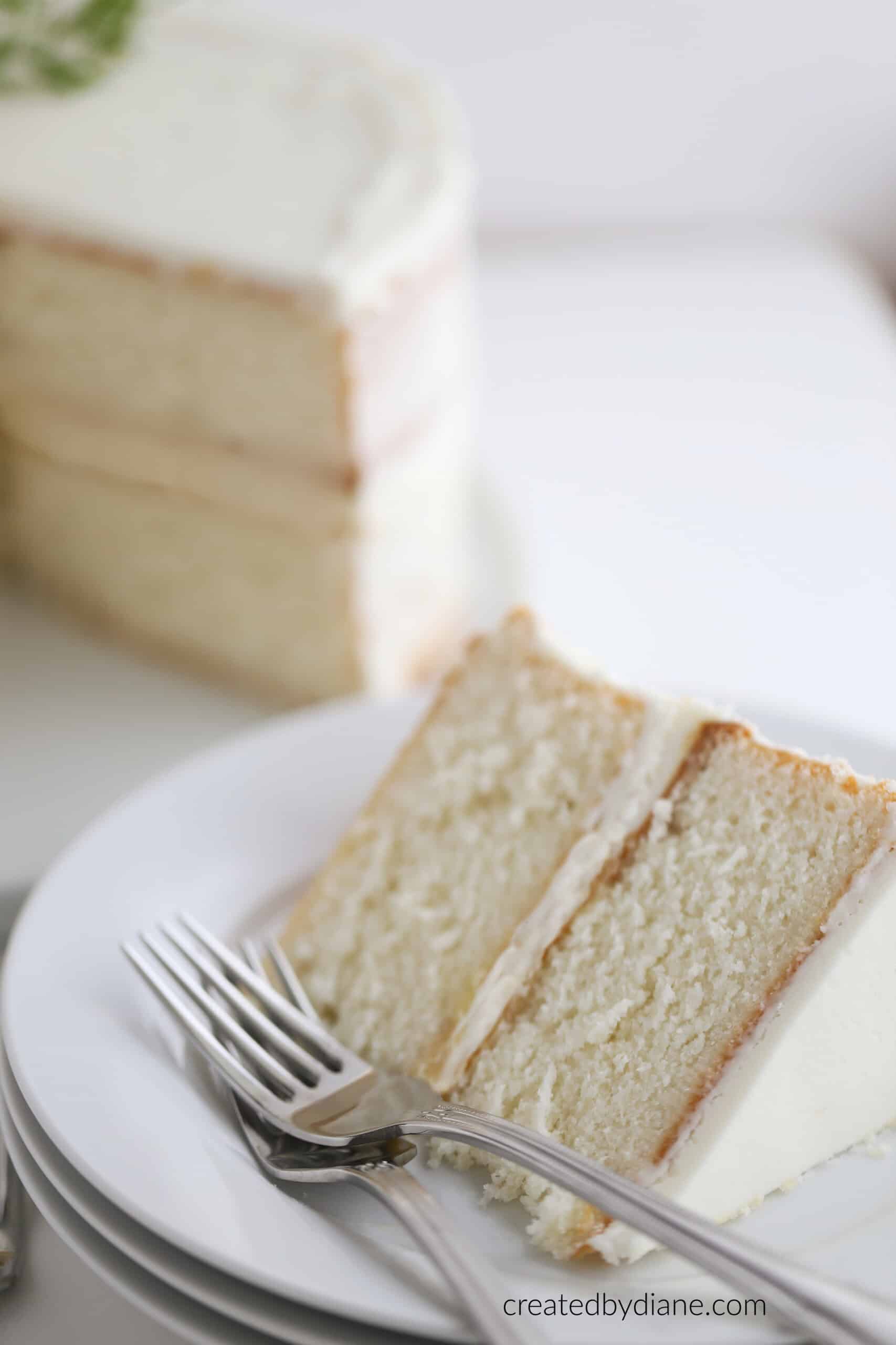 2 layer white cake | Created by Diane