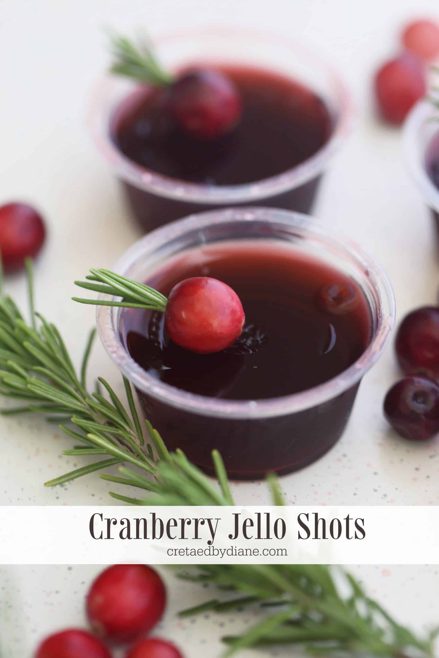 Cranberry Jello Shots | Created by Diane
