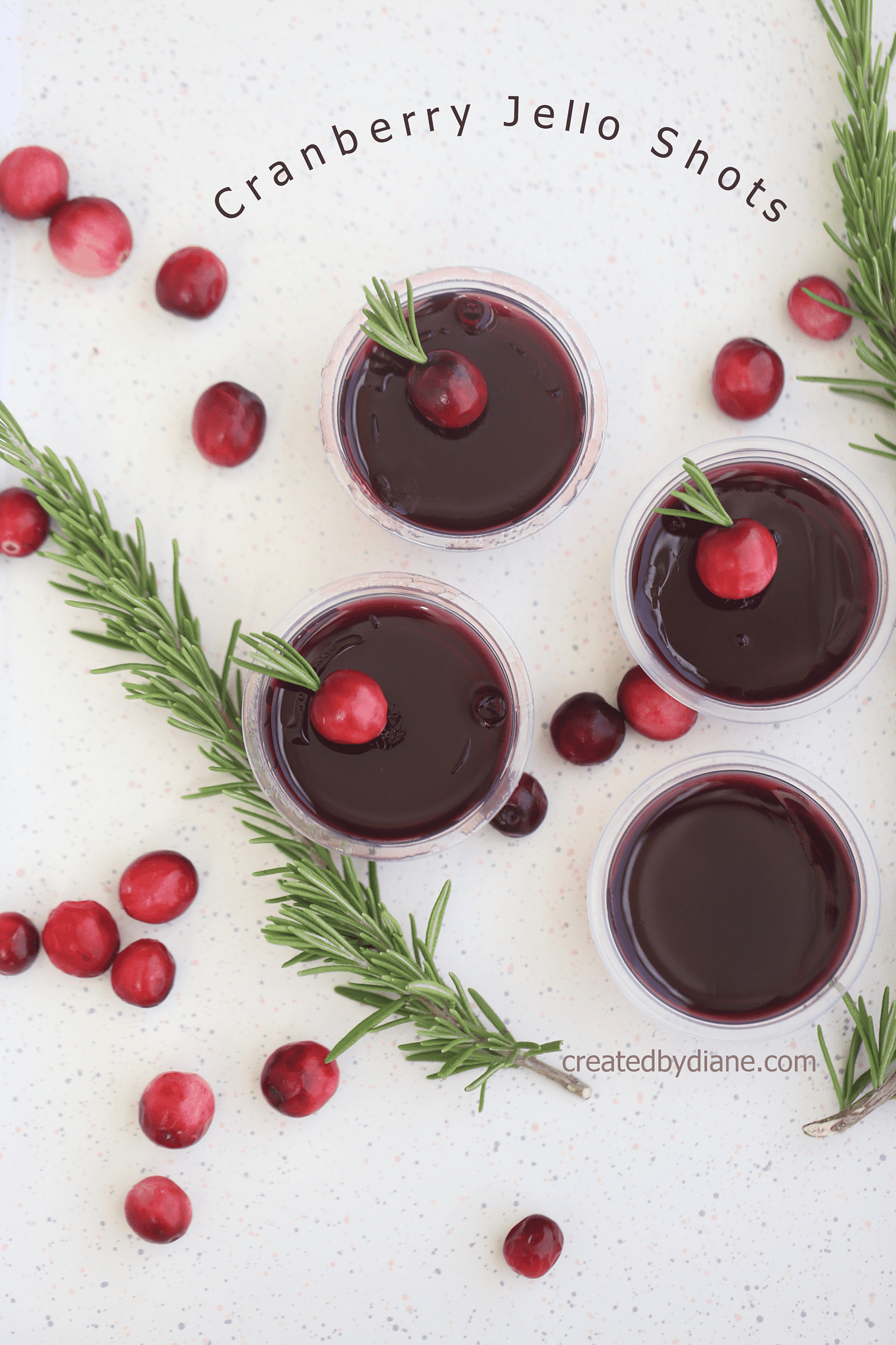 Cranberry Jello Shots | Created by Diane