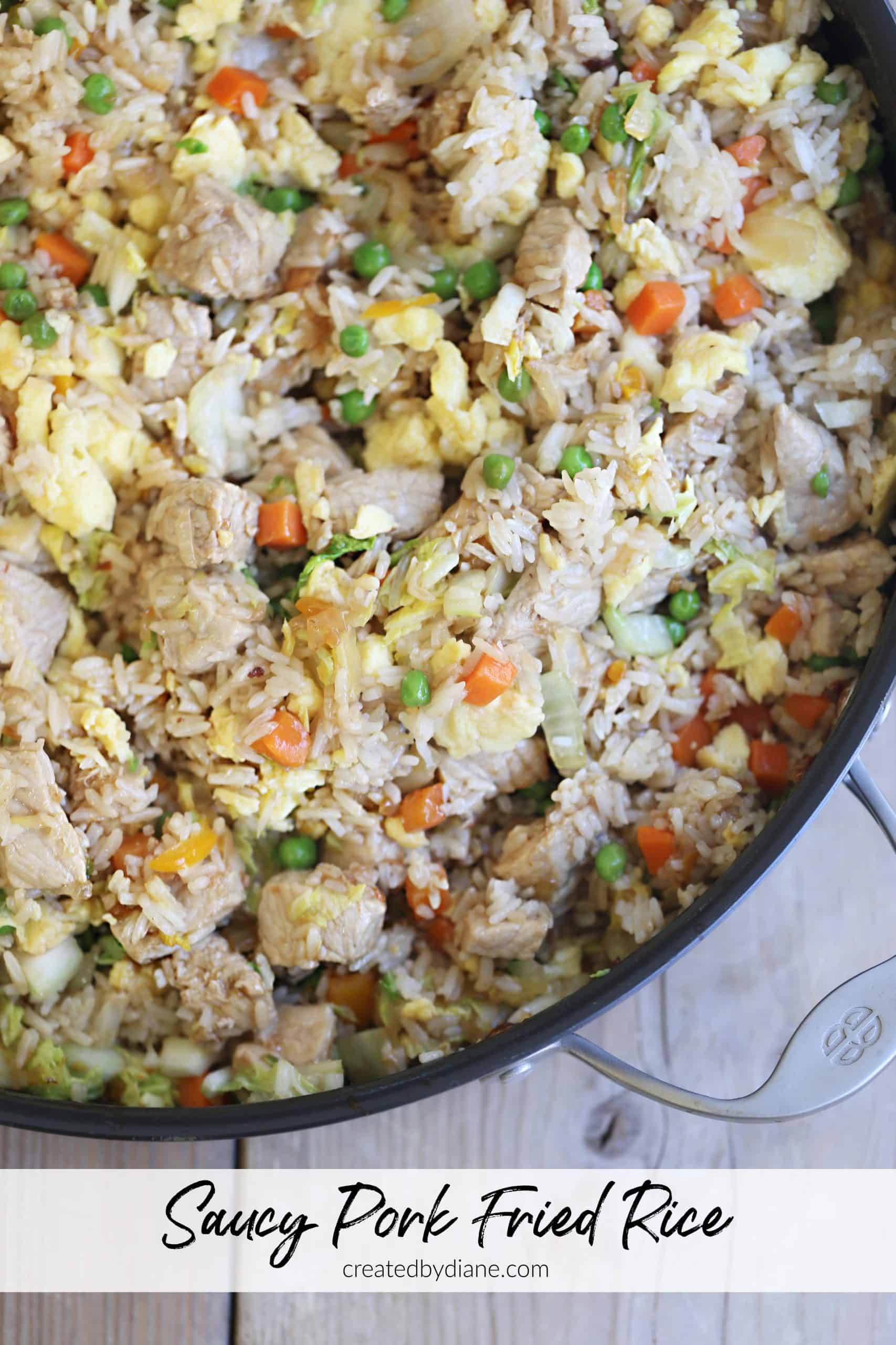 Saucy Pork Fried Rice | Created by Diane
