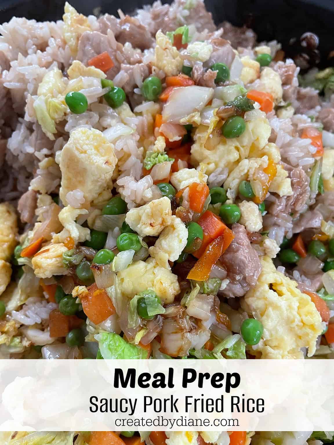Saucy Pork Fried Rice | Created by Diane