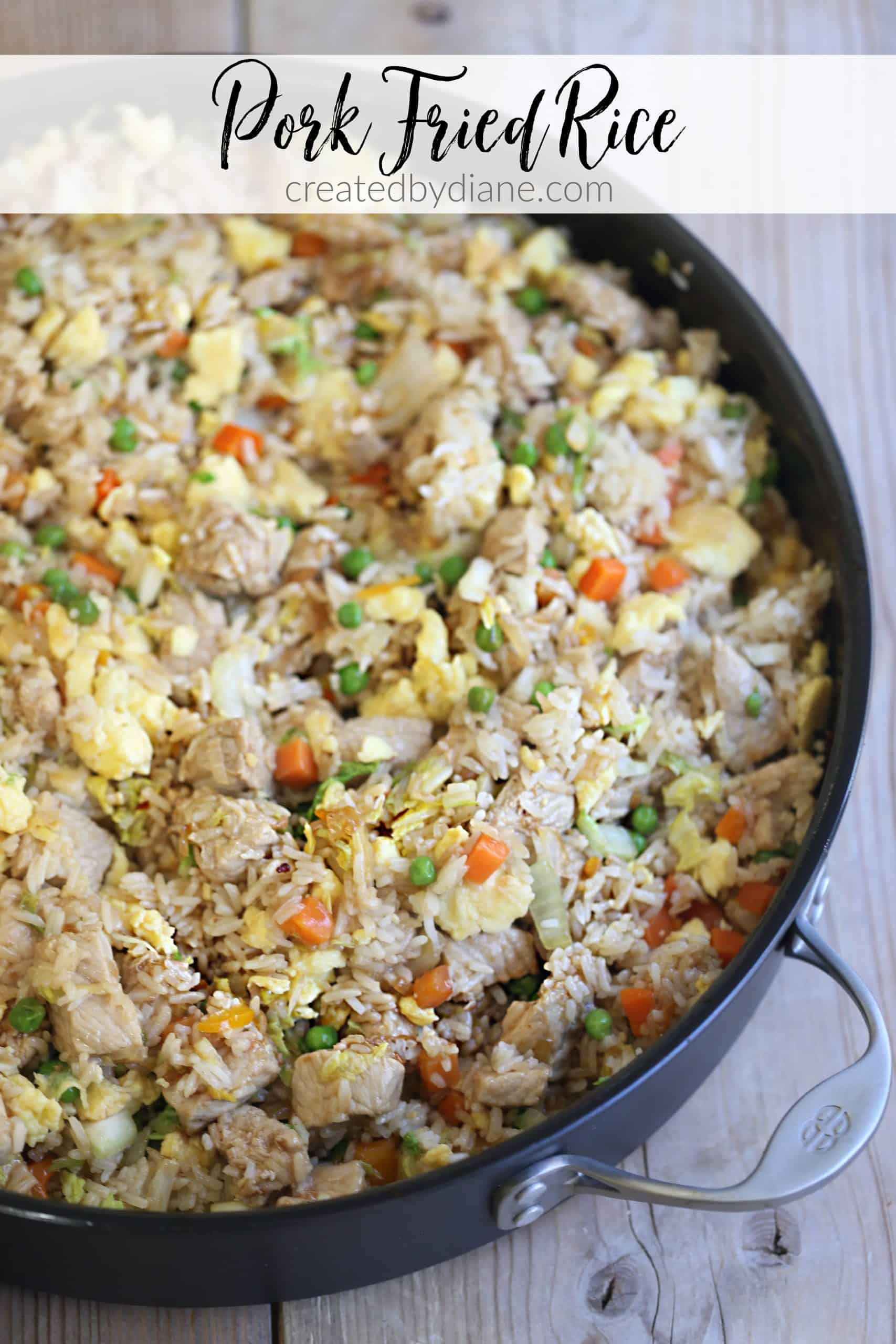 Saucy Pork Fried Rice | Created by Diane