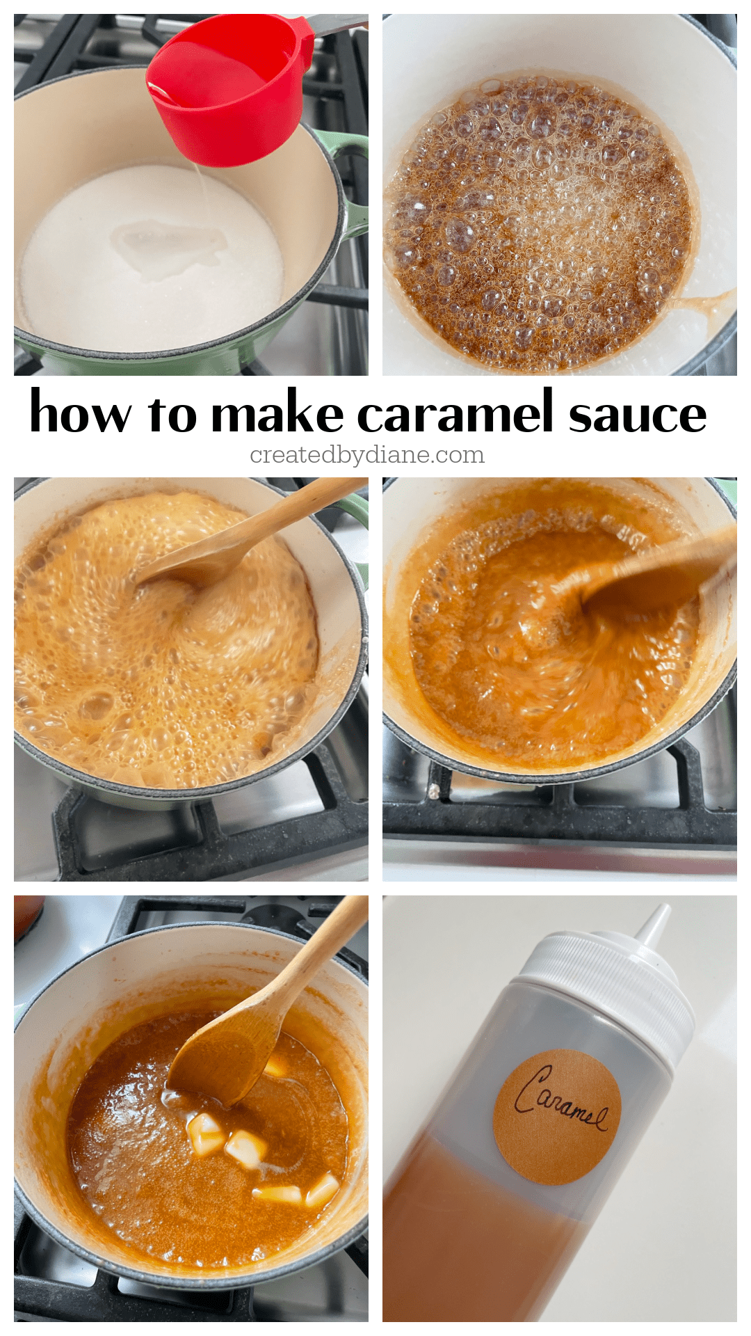 how to make caramel sauce | Created by Diane