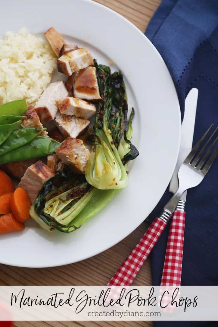 Marinated Grilled Pork Chops | Created by Diane