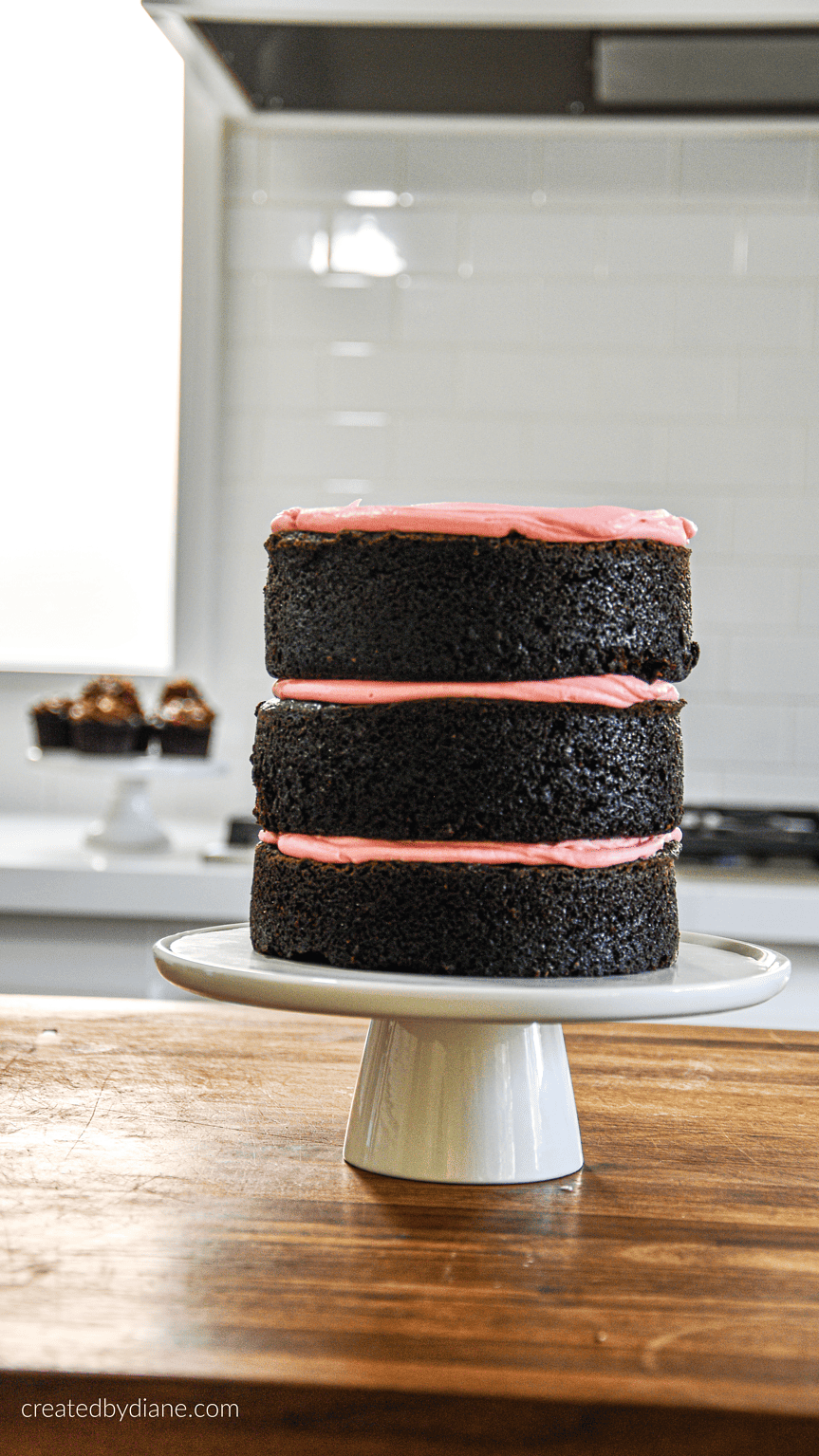 Chocolate 3 layer 6 inch cake | Created by Diane