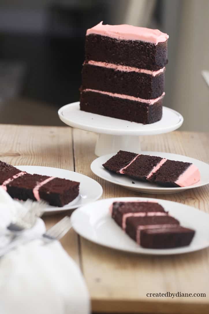 Chocolate 3 layer 6 inch cake | Created by Diane