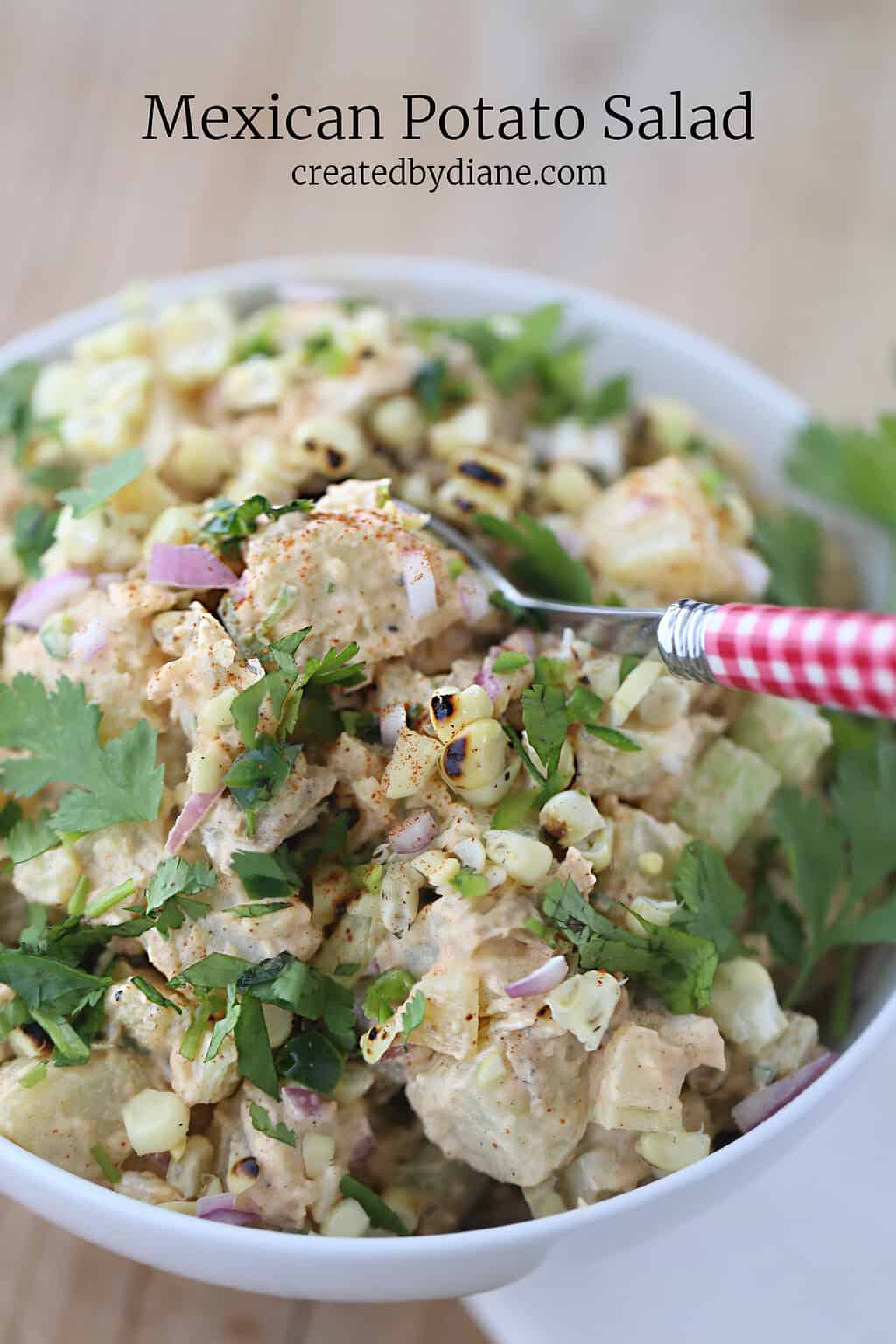 Easy Mexican Potato Salad with Corn and Lime | Created by Diane
