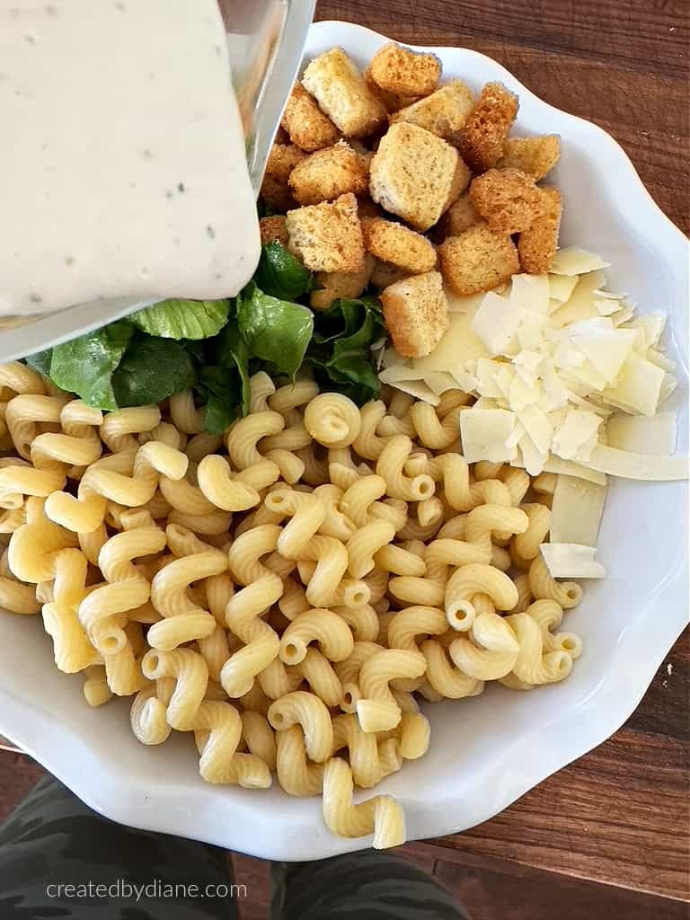 Caesar Pasta Salad | Created by Diane