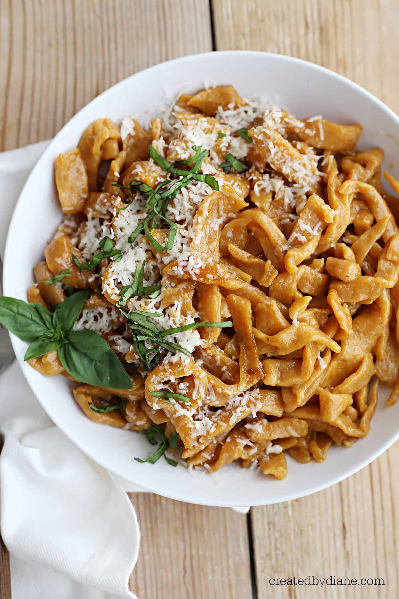 Recipe 2 ingredient Pumpkin Pasta | Created by Diane